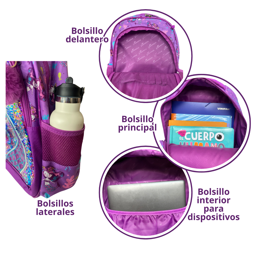 Mochila con ruedas - Diseño Sirena – BALI STORE